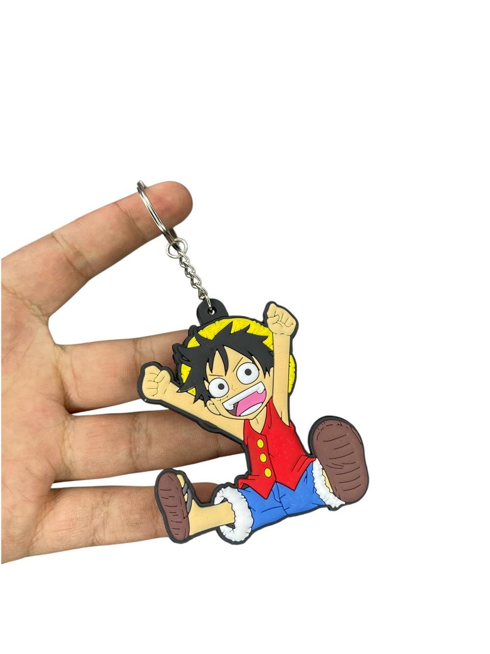 LLavero Goma Plano Luffy Saltando One Piece - tumundoanime